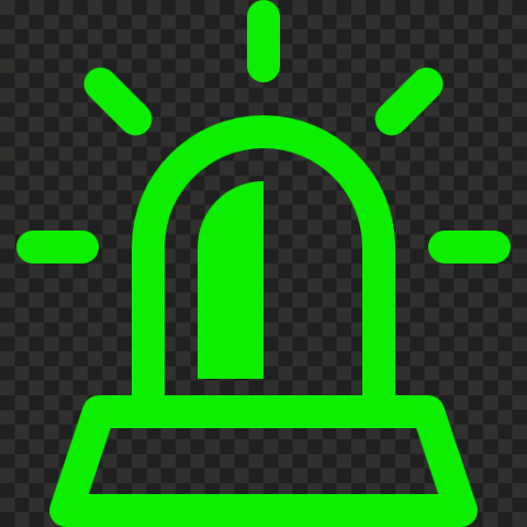 PNG Flat Green Beacon Siren Light Alarm Icon | Citypng
