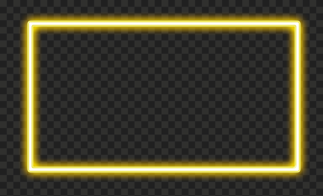 HD Yellow Neon Border Frame PNG | Citypng