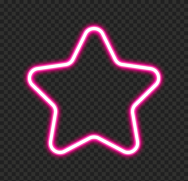 Red Glowing Neon Star PNG | Citypng