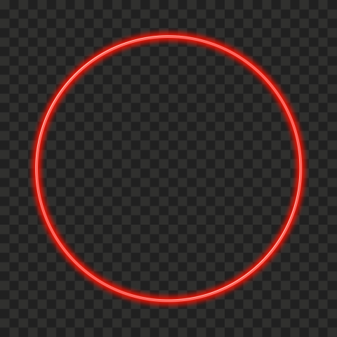HD Glowing Red Outline Circle Shape Neon PNG | Citypng