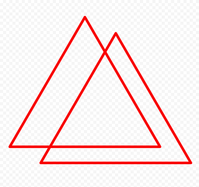 Black Double Outline Triangle PNG | Citypng
