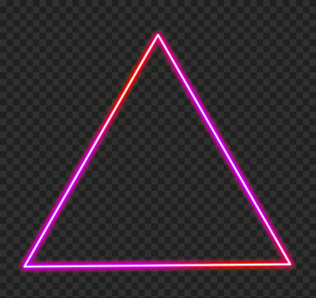 HD Red Glowing Triangle Neon PNG | Citypng