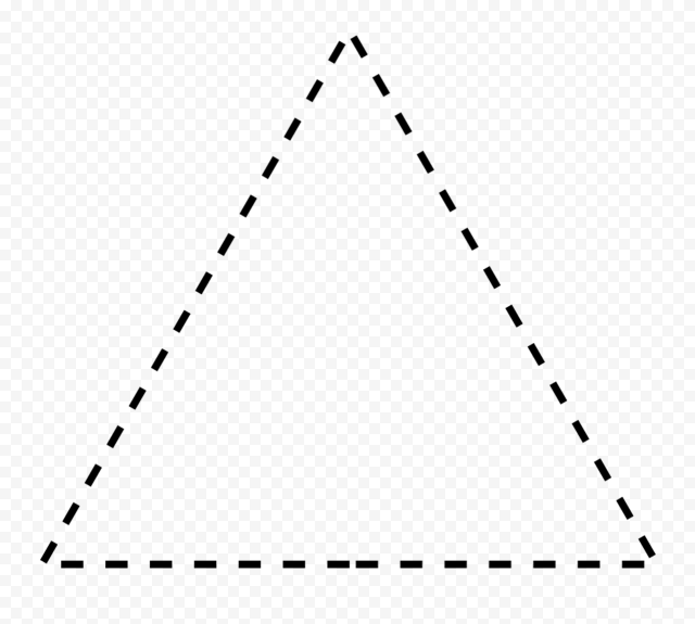 HD Red Dashed Triangle PNG | Citypng