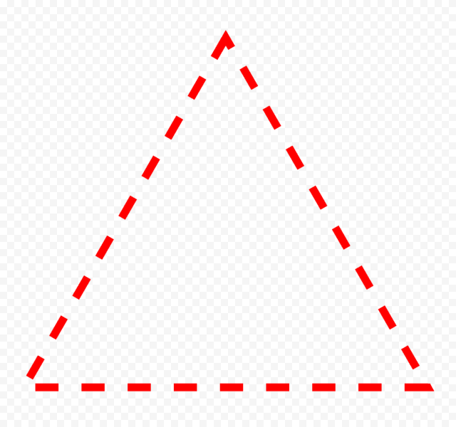 HD Black Dashed Triangle PNG | Citypng