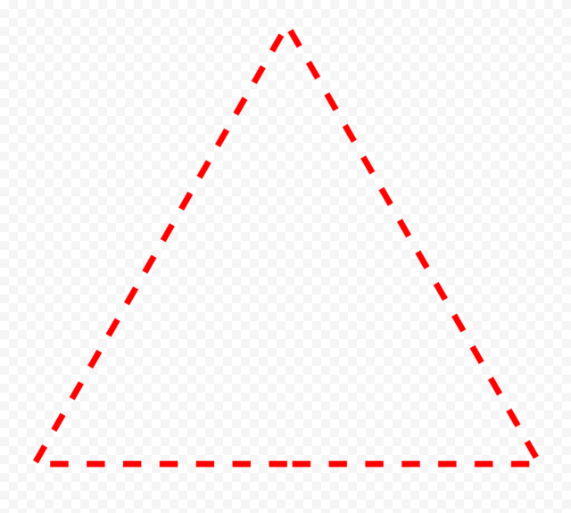 HD Black Dashed Triangle PNG | Citypng