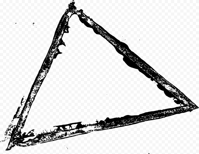 HD Black Rounded Triangle Shape PNG | Citypng