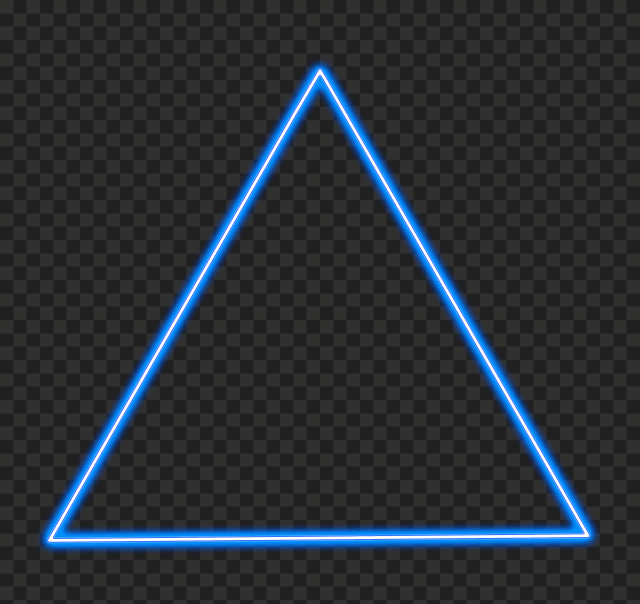 HD Blue Outline Triangle PNG | Citypng