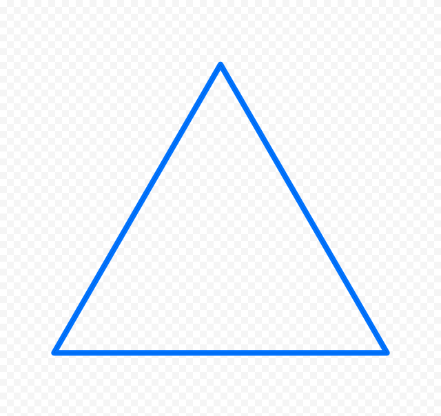 HD Blue Outline Triangle PNG | Citypng