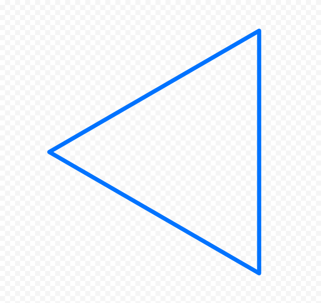 HD Blue Outline Triangle PNG | Citypng
