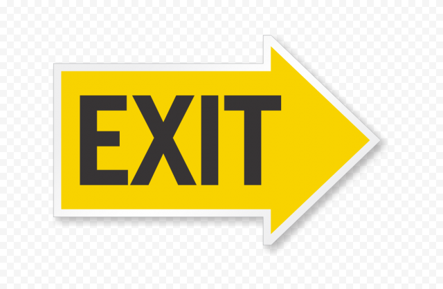 HD Exit Sign Emergency Safety PNG | Citypng