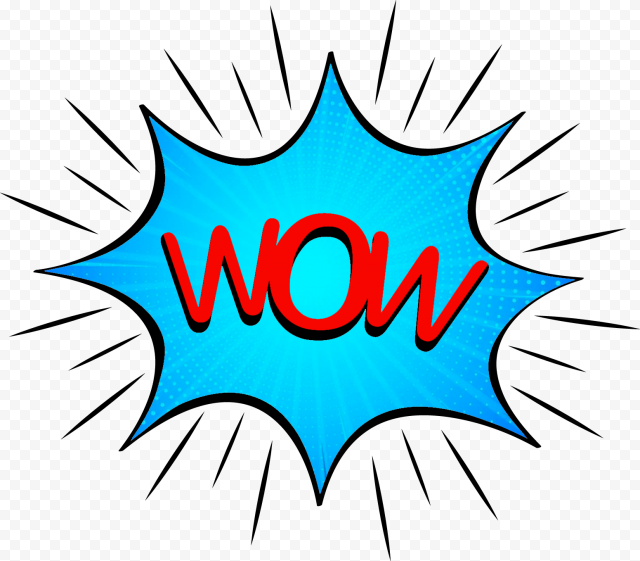 HD WoW Comic Book Bubble Effect PNG | Citypng