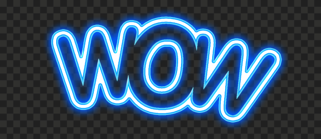 HD Light Blue Wow Word Expression PNG | Citypng
