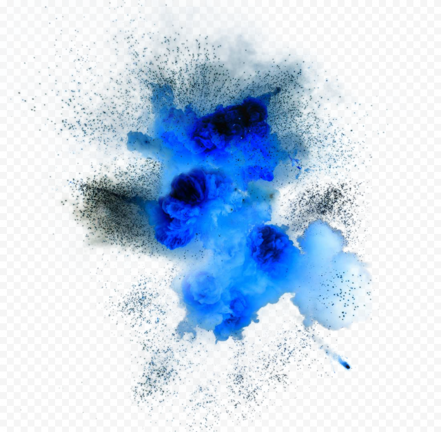 PNG Blue Powder Dust Ball Explosion | Citypng