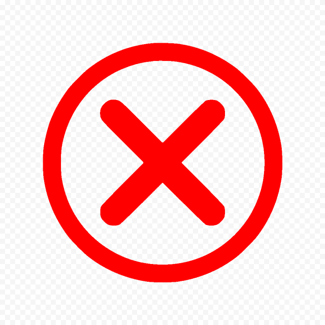 HD Red Square Close X Button Icon Transparent Background | Citypng