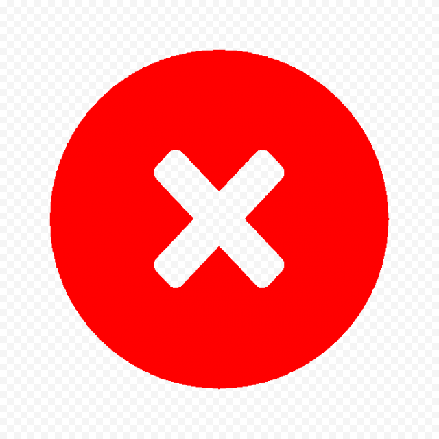 FREE Red X Close Mark Icon Sign PNG | Citypng