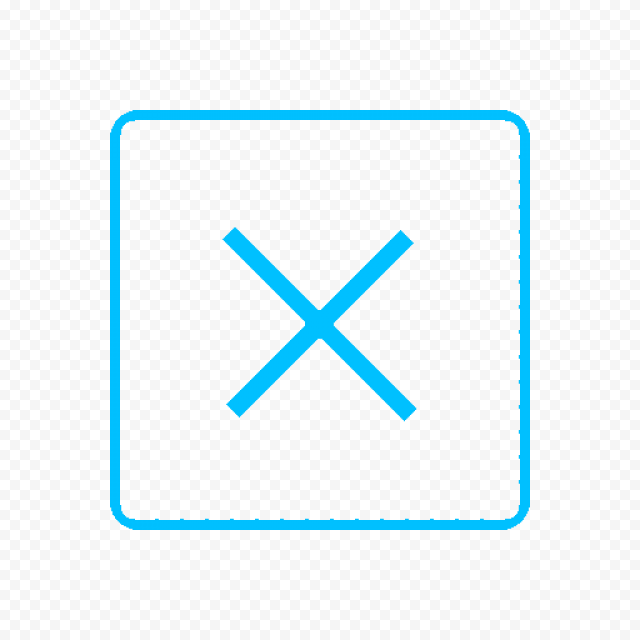 HD Square Close Blue Button Icon Transparent PNG | Citypng