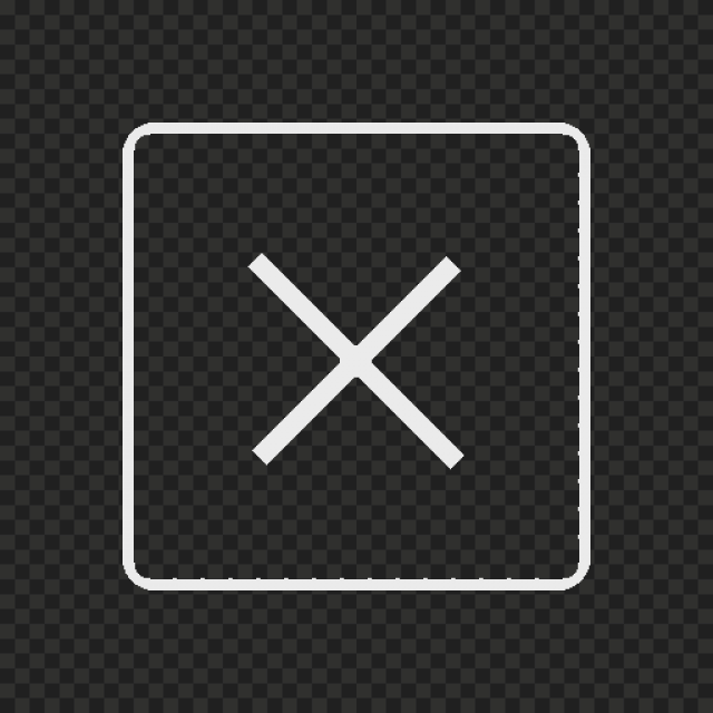 HD Red Square Close X Button Icon Transparent Background | Citypng
