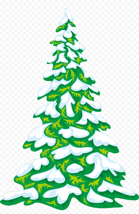 PNG Cartoon Christmas Snowy Tree | Citypng