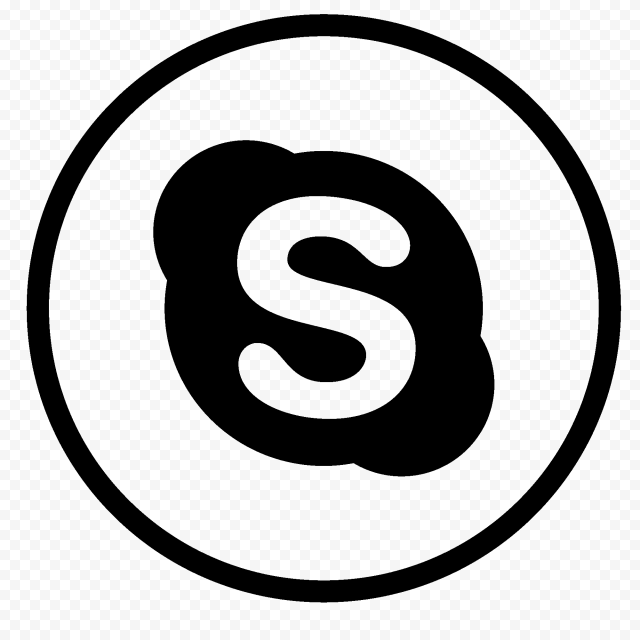 Round Circular White Skype Logo Icon PNG | Citypng