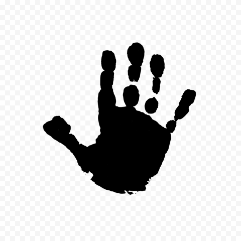 HD Black Outline Right Hand Print Clipart PNG | Citypng