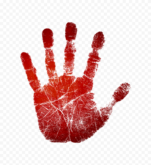 HD Red Baby Right Hand Print Silhouette PNG | Citypng