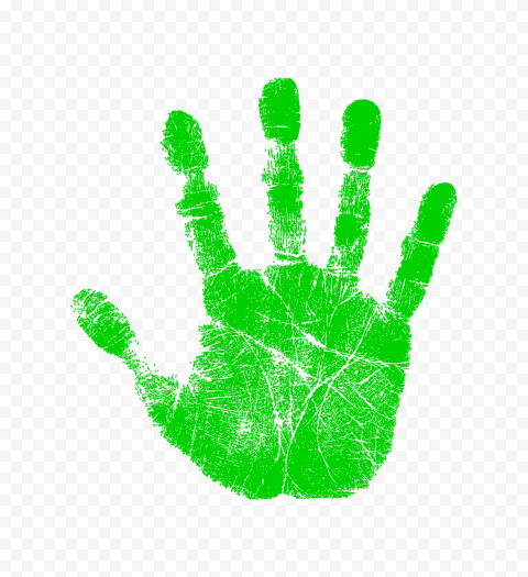 HD Realistic Blue Left Hand Print PNG | Citypng