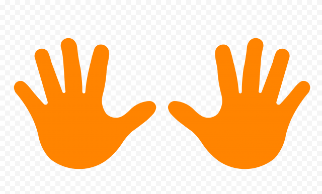 orange handprint png cutout PNG & clipart images | CITYPNG