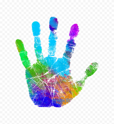 HD Dark Red Real Hand Print PNG | Citypng