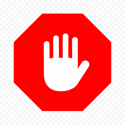 HD White Stop Hand Sign Icon Symbol PNG | Citypng