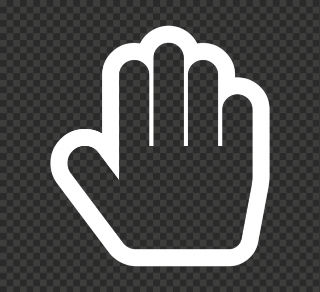 HD Emoji Stop Hand Vector Clipart PNG | Citypng