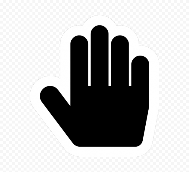 HD Emoji Stop Hand Vector Clipart PNG | Citypng