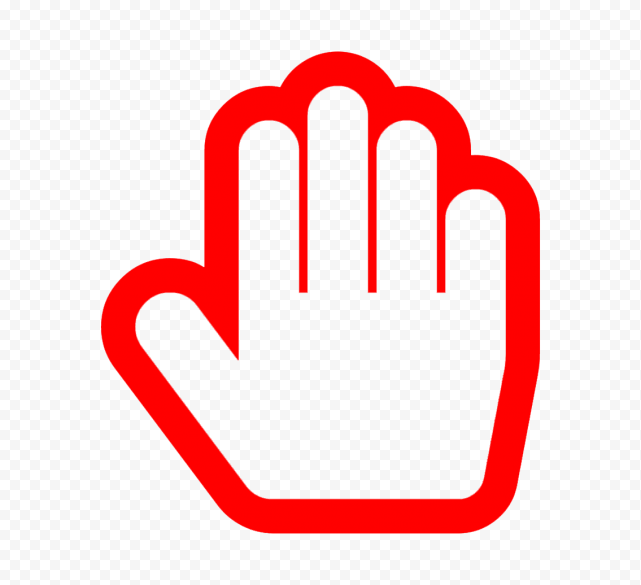HD Emoji Stop Hand Vector Clipart PNG | Citypng