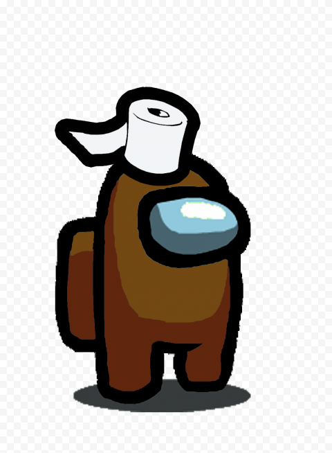 HD Black Among Us Mini Crewmate Toilet Paper Hat PNG | Citypng