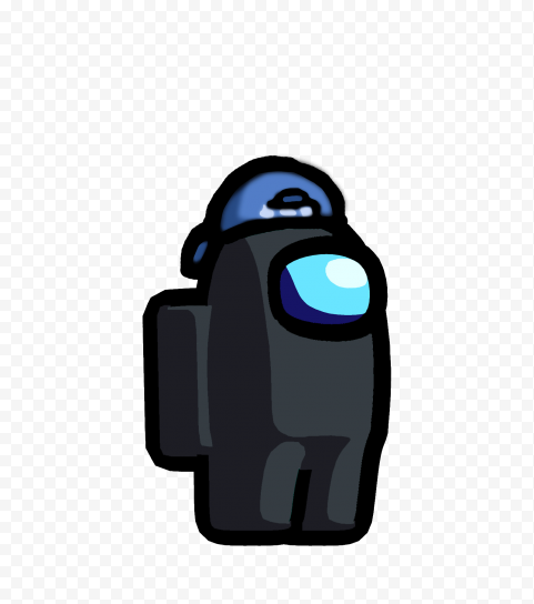 HD Among Us Black Character Back View PNG | Citypng