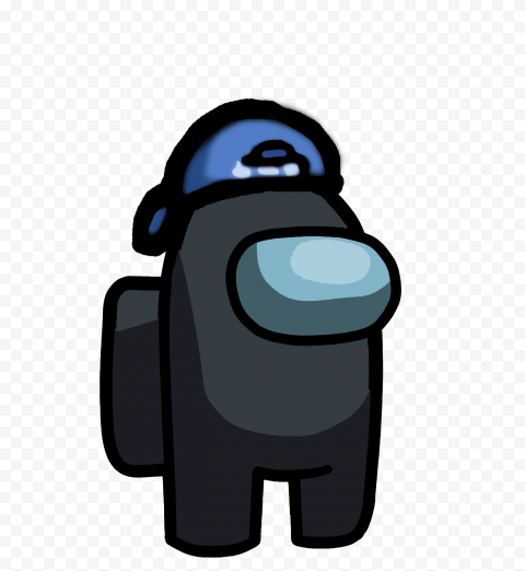 HD Among Us Black Character Back View PNG | Citypng