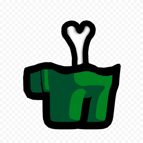 HD Crewmate Among Us Lime Character Bone PNG | Citypng