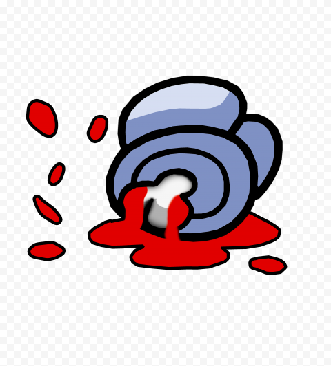 HD Among Us Crewmate Blue Character Dead Body PNG | Citypng