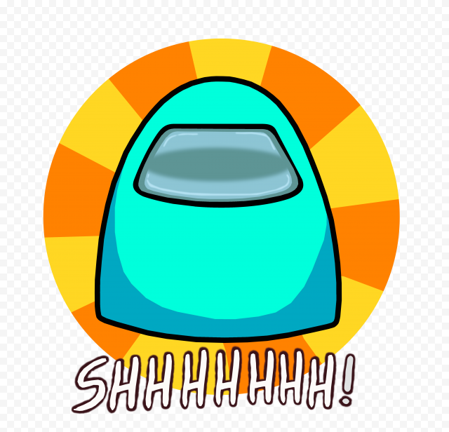 HD Red Among Us Crewmate Shhh Logo PNG | Citypng