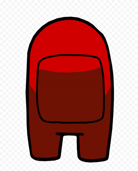 HD Red Among Us Crewmate Character Sitting PNG | Citypng