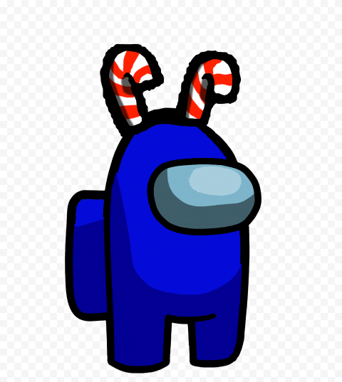 HD Red Among Us Mini Crewmate Baby With Candy Cane Hat PNG | Citypng