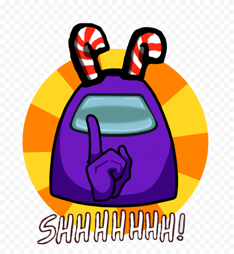 HD Red Among Us Crewmate Shhh Logo Without Text PNG | Citypng