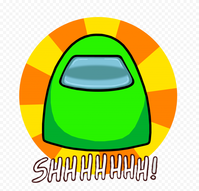 HD Blue Among Us Crewmate Shhh Logo Without Hand PNG | Citypng