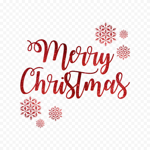 HD Red Merry Christmas Clipart Vector Text Logo PNG | Citypng