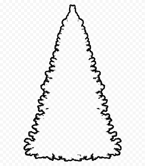 HD Black Decorated Christmas Tree Clipart Silhouette Shape PNG | Citypng