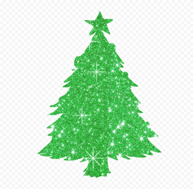 HD Beautiful Christmas Tree Silhouette Covered With Red Glitter PNG ...