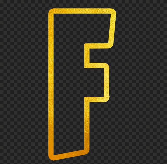 HD Gold F Fortnite Logo Letter PNG | Citypng