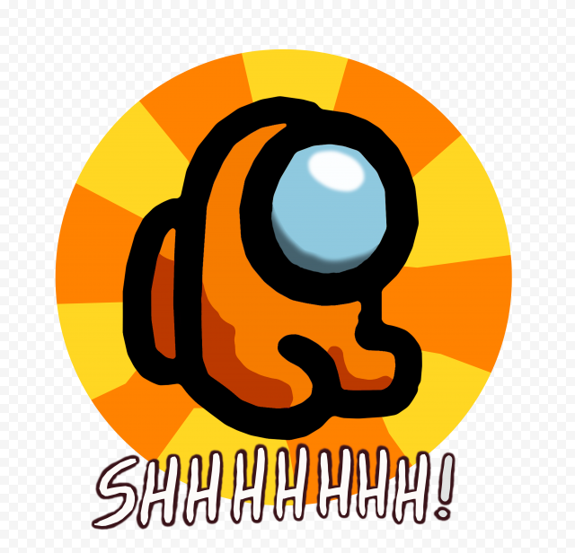 HD Red Among Us Mini Crewmate Shhh PNG | Citypng