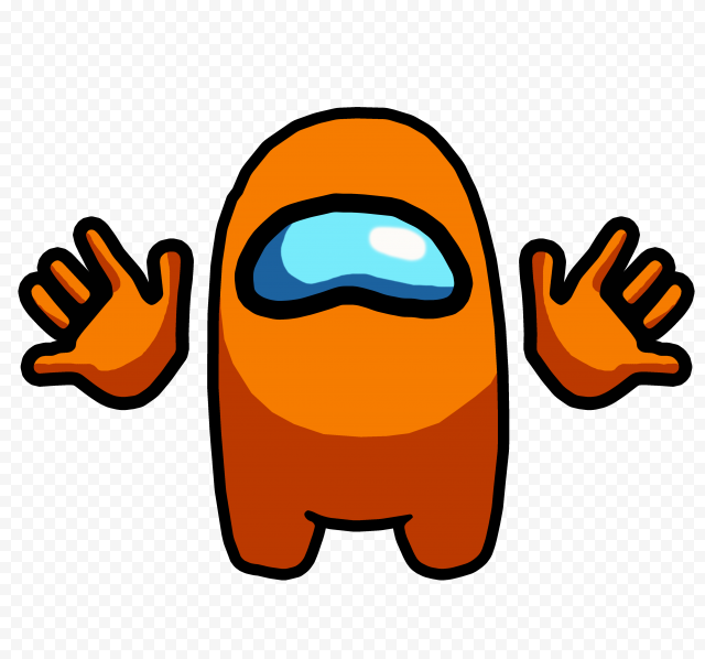 HD White Among Us Crewmate Character Front View PNG | Citypng