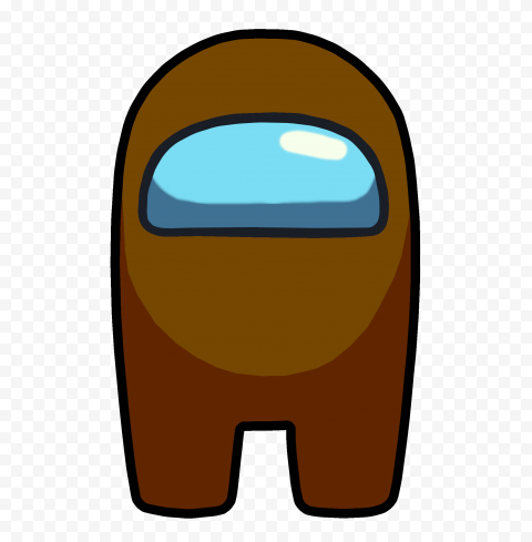 HD Brown Among Us Character Crewmate Face Front View PNG | Citypng