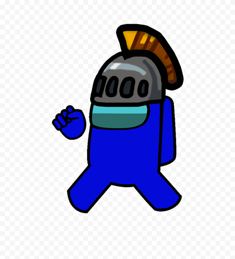 HD White Among Us Character Wear Knight Helmet PNG | Citypng